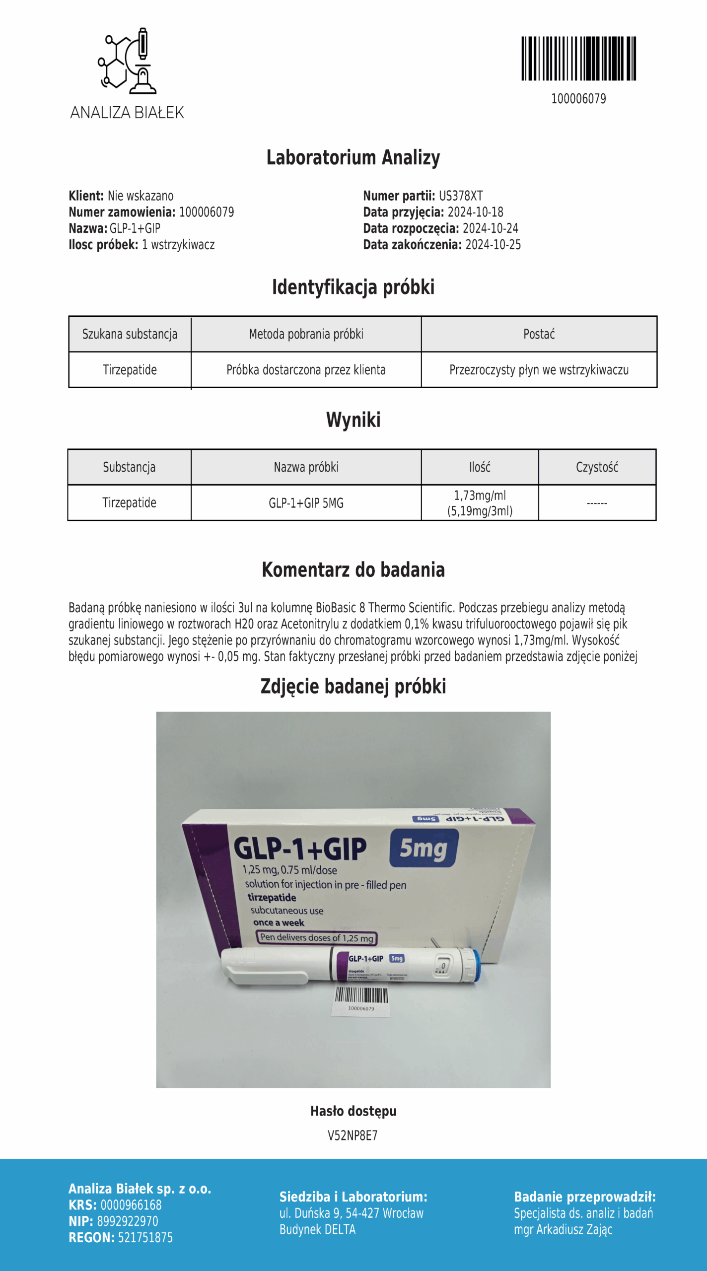 Tirzepatid pen 5 mg GLP1 GIP, 1 pen, 4 dosen, lösung